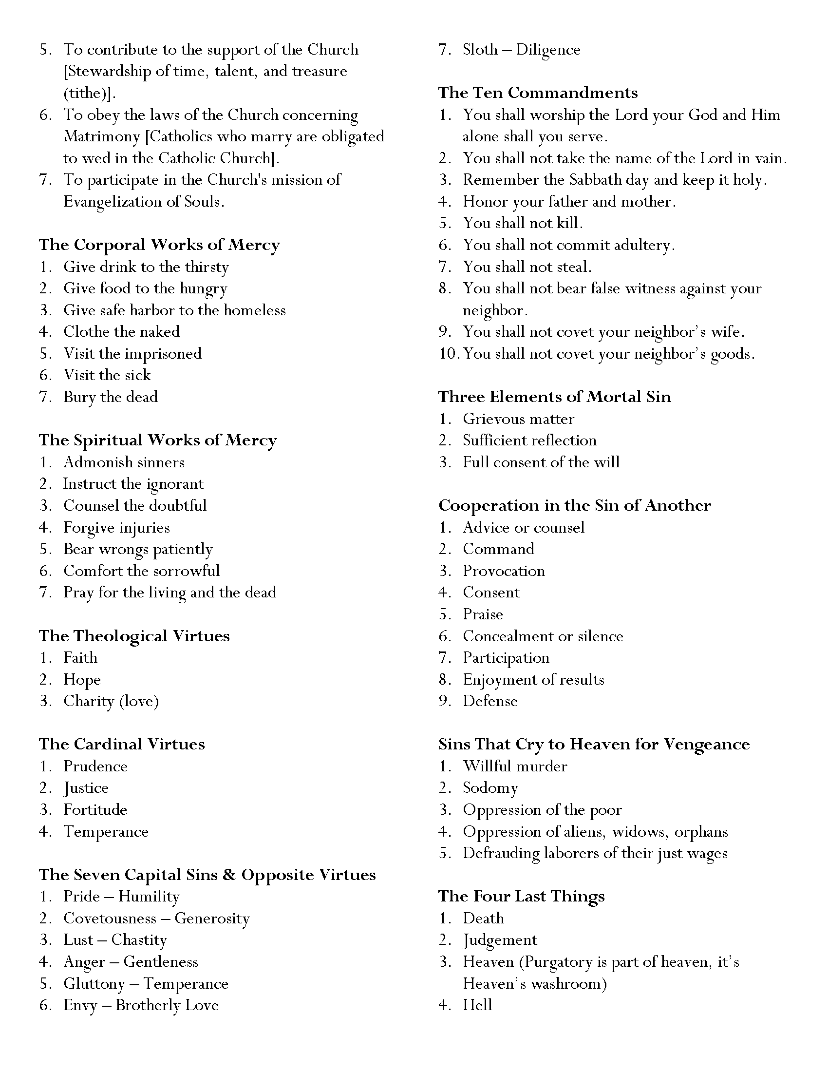 Catholic Basics — Holy Redeemer Catholic Parish