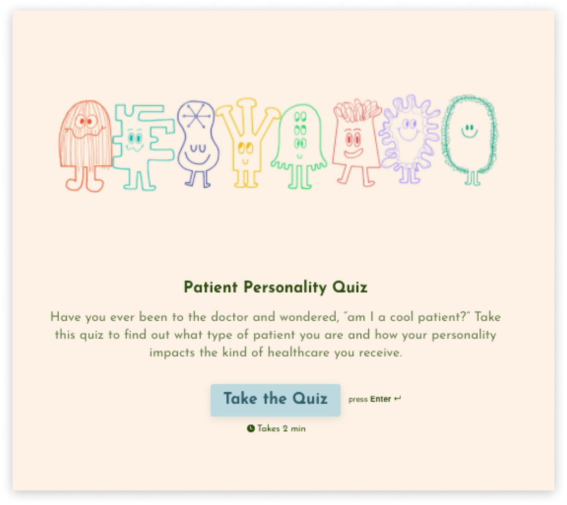 Patient Personality Quiz — Wingspan Health