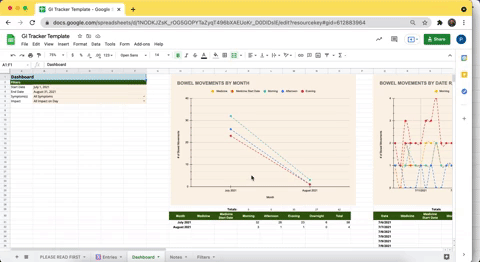 GI Tracker (Google Form + Google Sheets) — Wingspan Health
