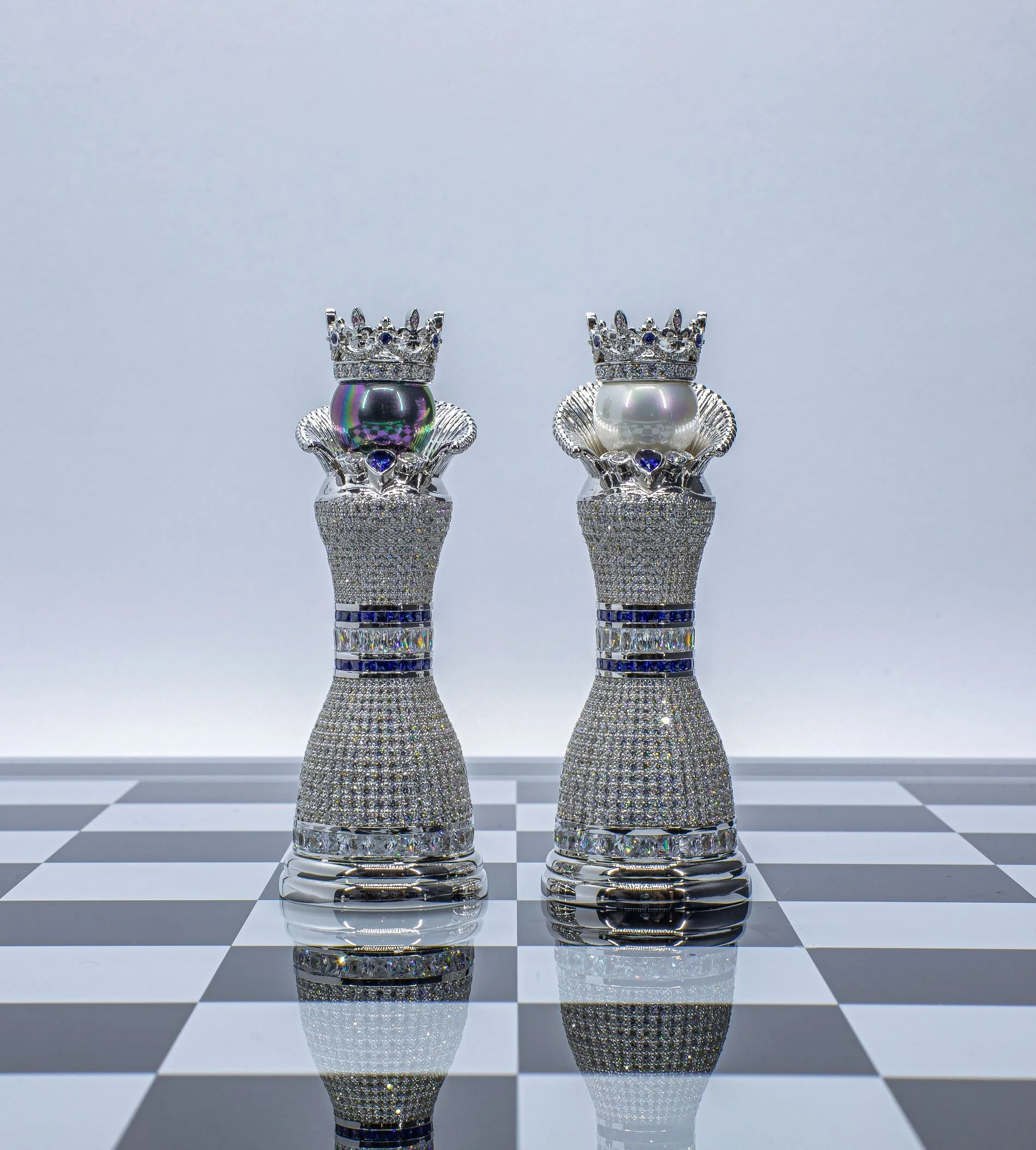 Pearl Royale Chess Set — Colin Burn Art