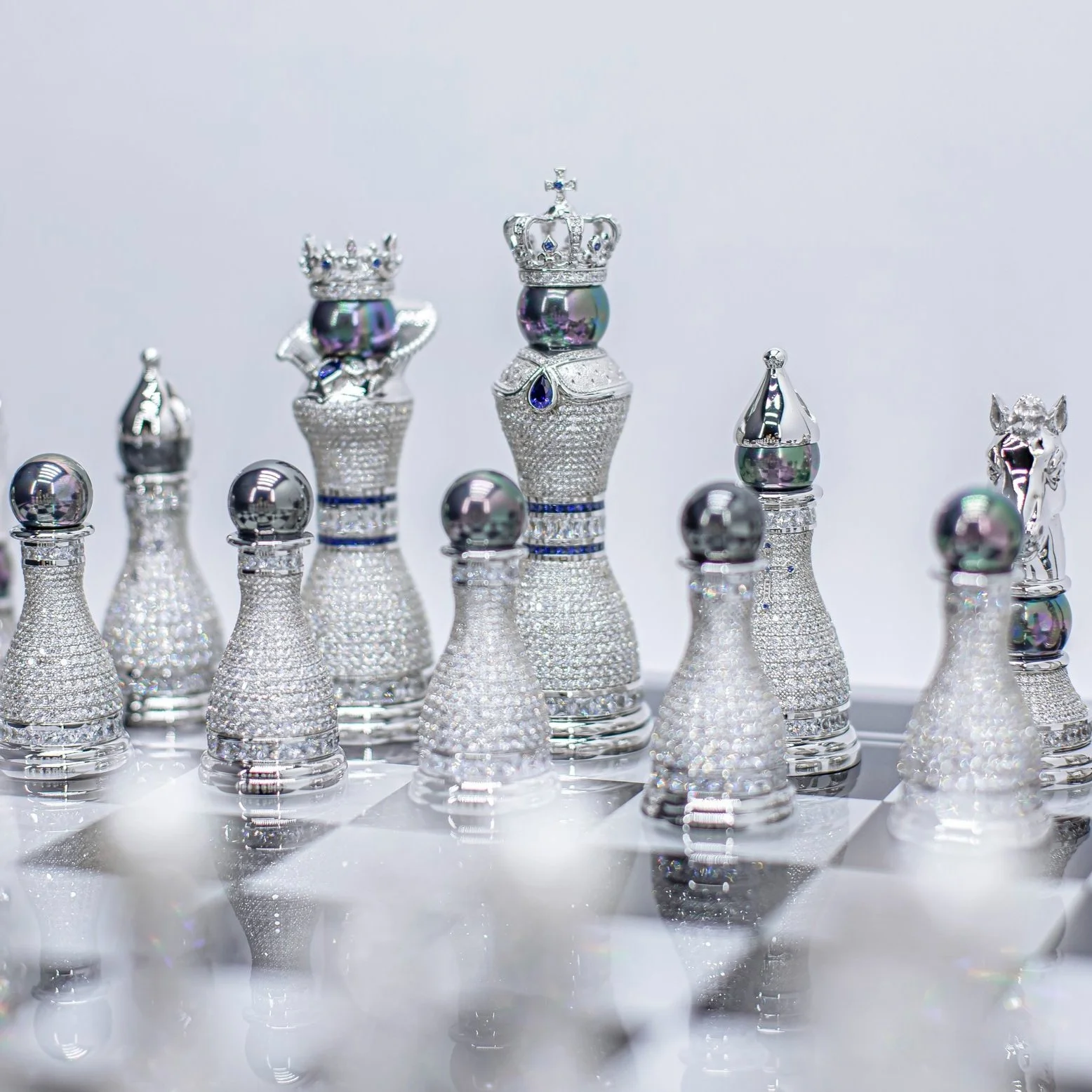 Pearl Royale Chess Set — Colin Burn Art
