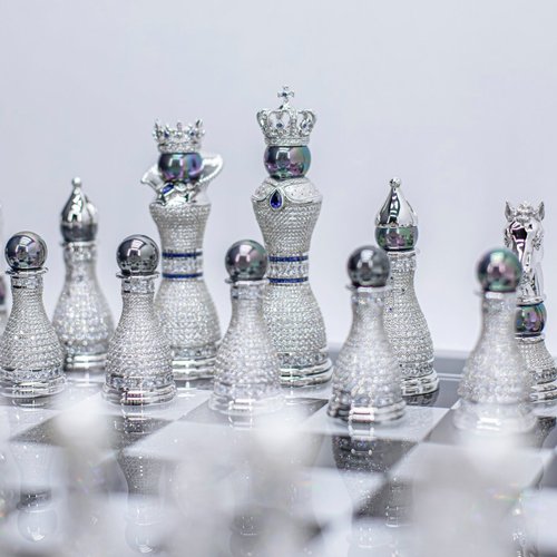 Pearl Royale Chess Set — Colin Burn Art