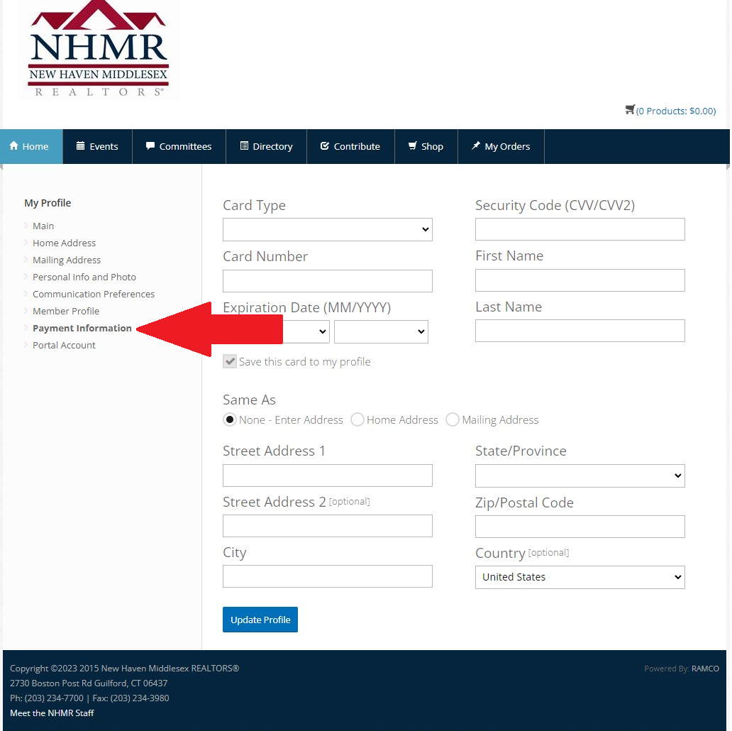 How to Update Payment Details — New Haven Middlesex Realtors