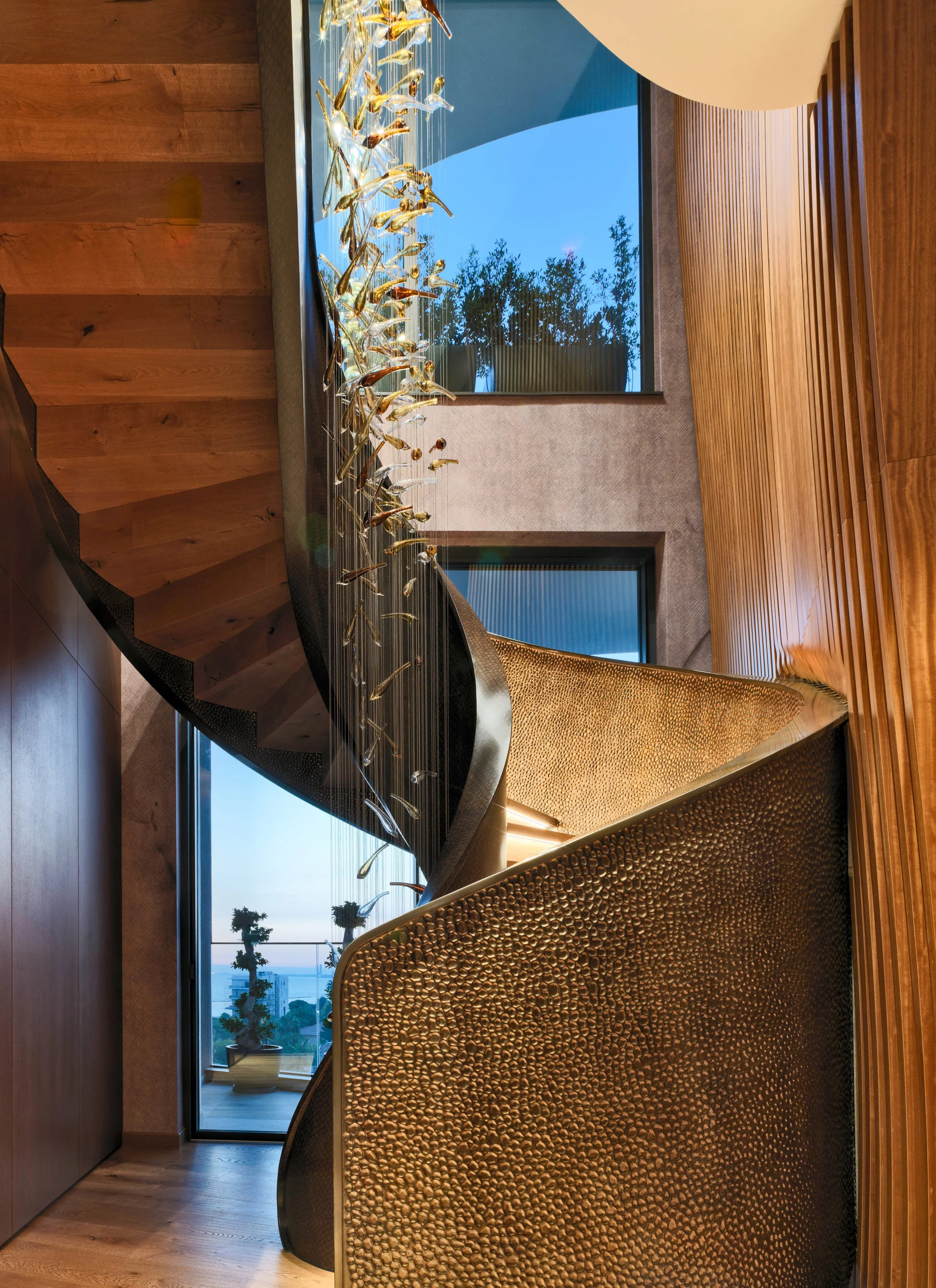 Hammered Bronze Staircase — OTOMI STUDIO