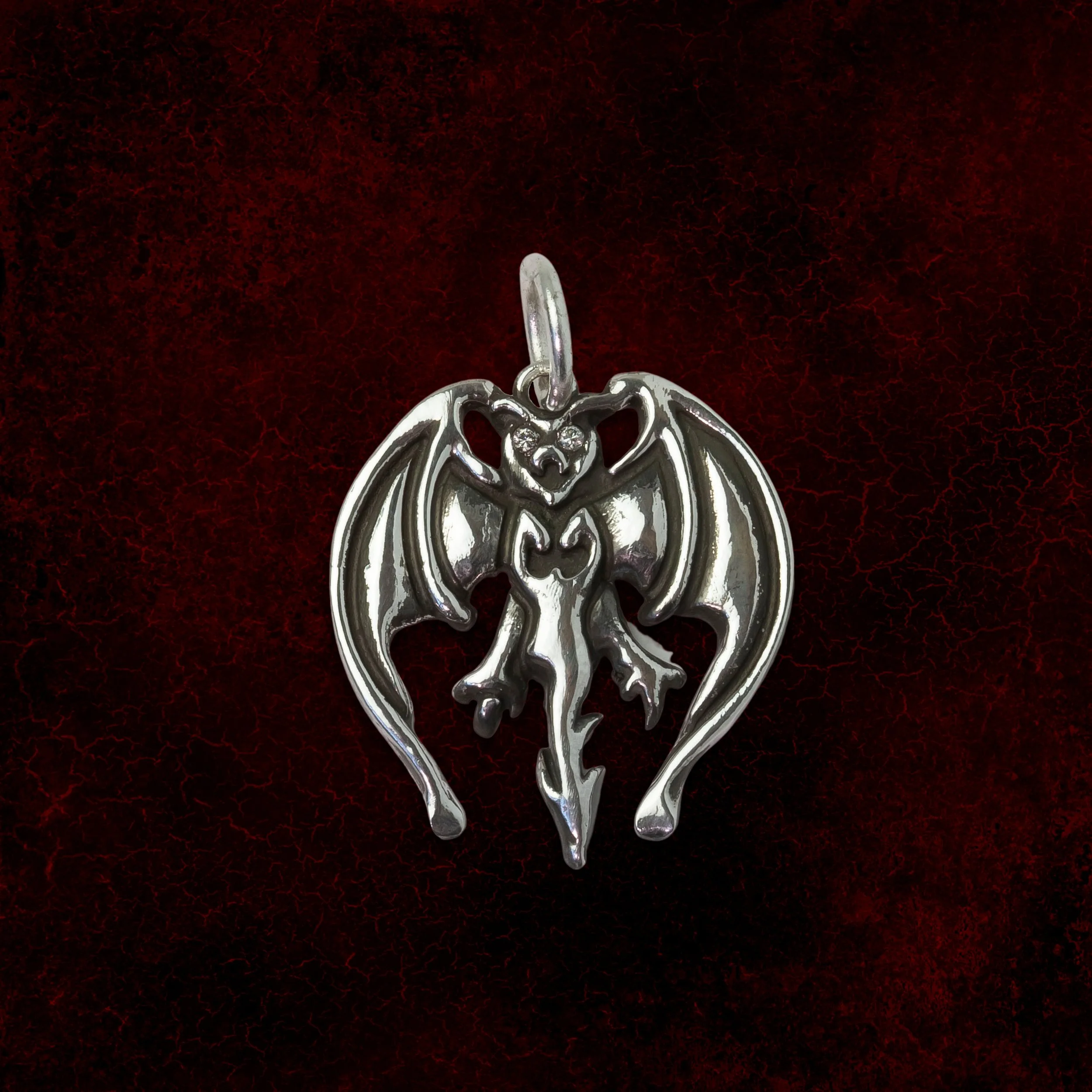 Hollywood Vampires Sterling Silver Bat Pendant — Donna Distefano Ltd.