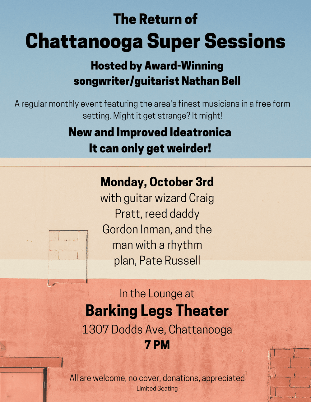 CANCELED DUE TO COVID. BACK NOV. 7! Chattanooga Super Sessions with ...