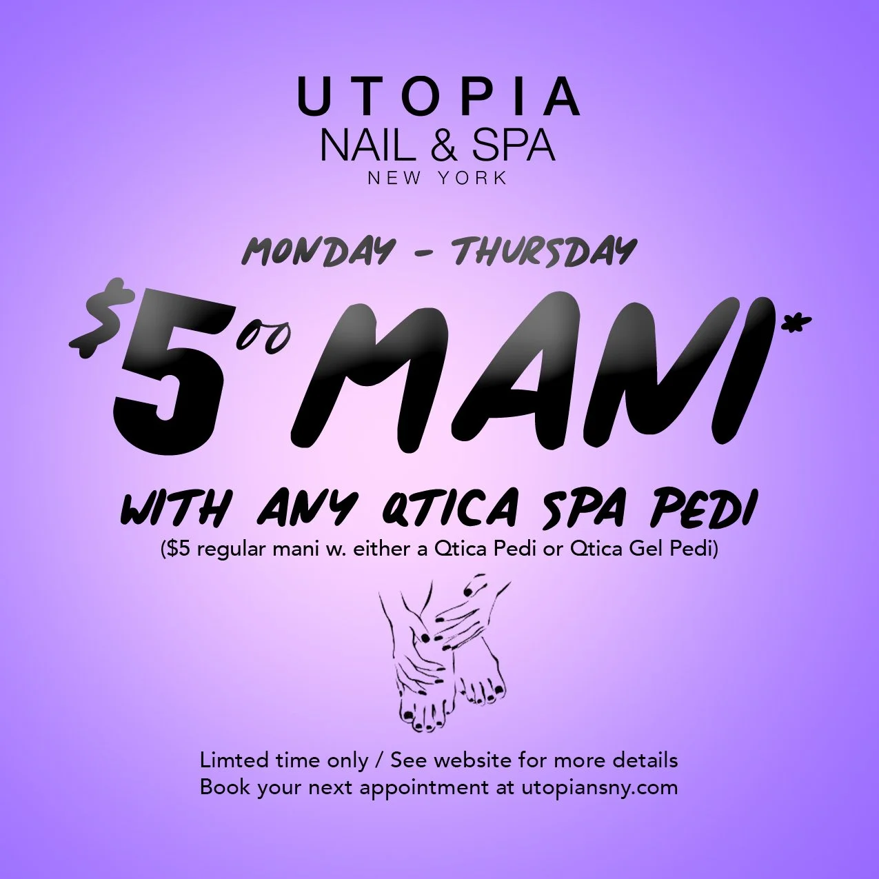 Mani & Pedi Specials — Utopia Nail & Spa New York