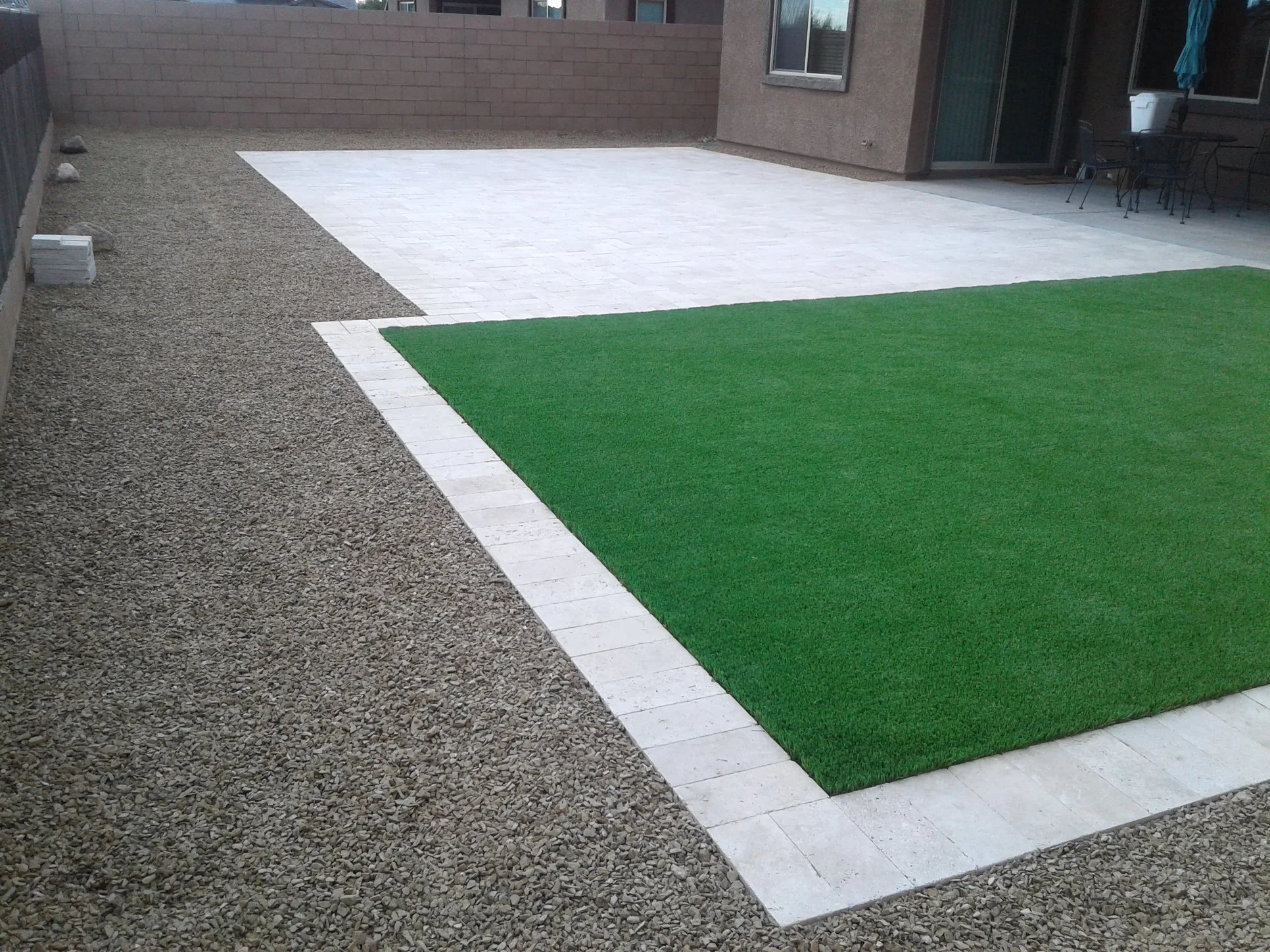 Artificial Turf and Travertine — Spearpoint Landscaping