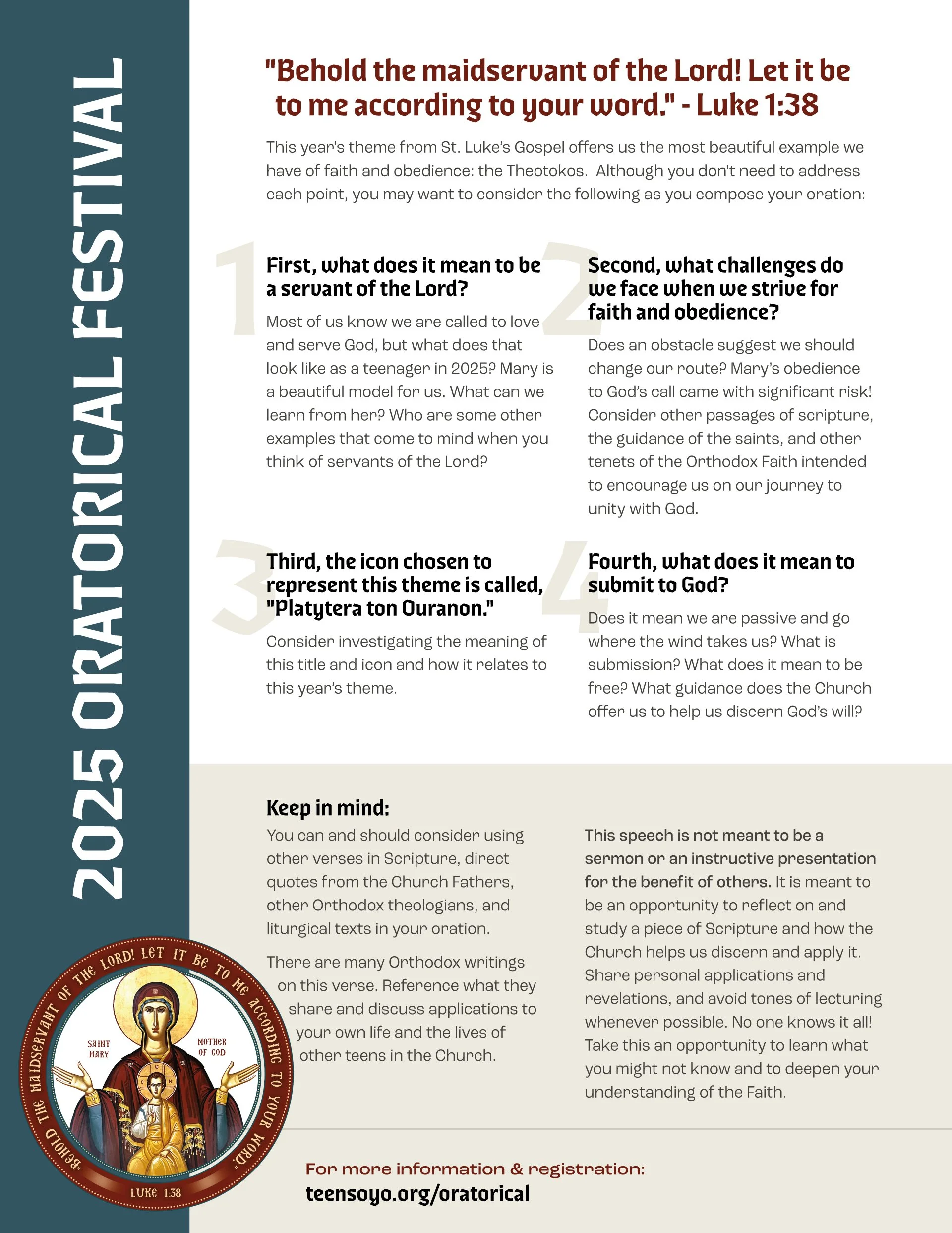 Oratorical Festival — Teen SOYO