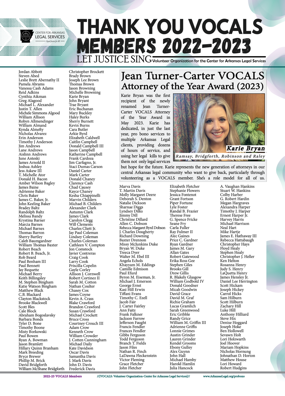 VOCALS Attorney of the Year (2023)- Karie Bryan — Center for Arkansas ...
