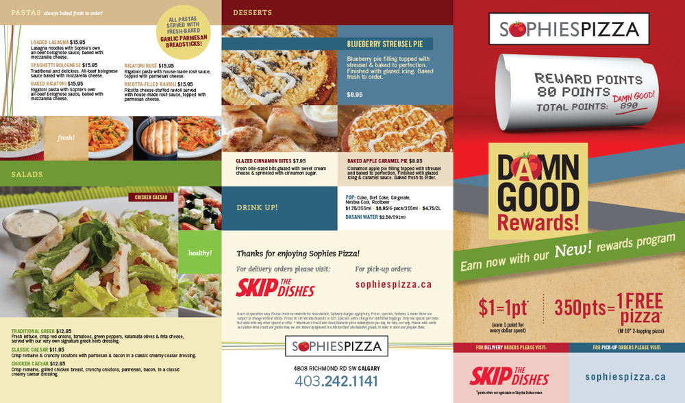 MENU — Calgary Greek Pizzeria | Sophies Pizza Calgary