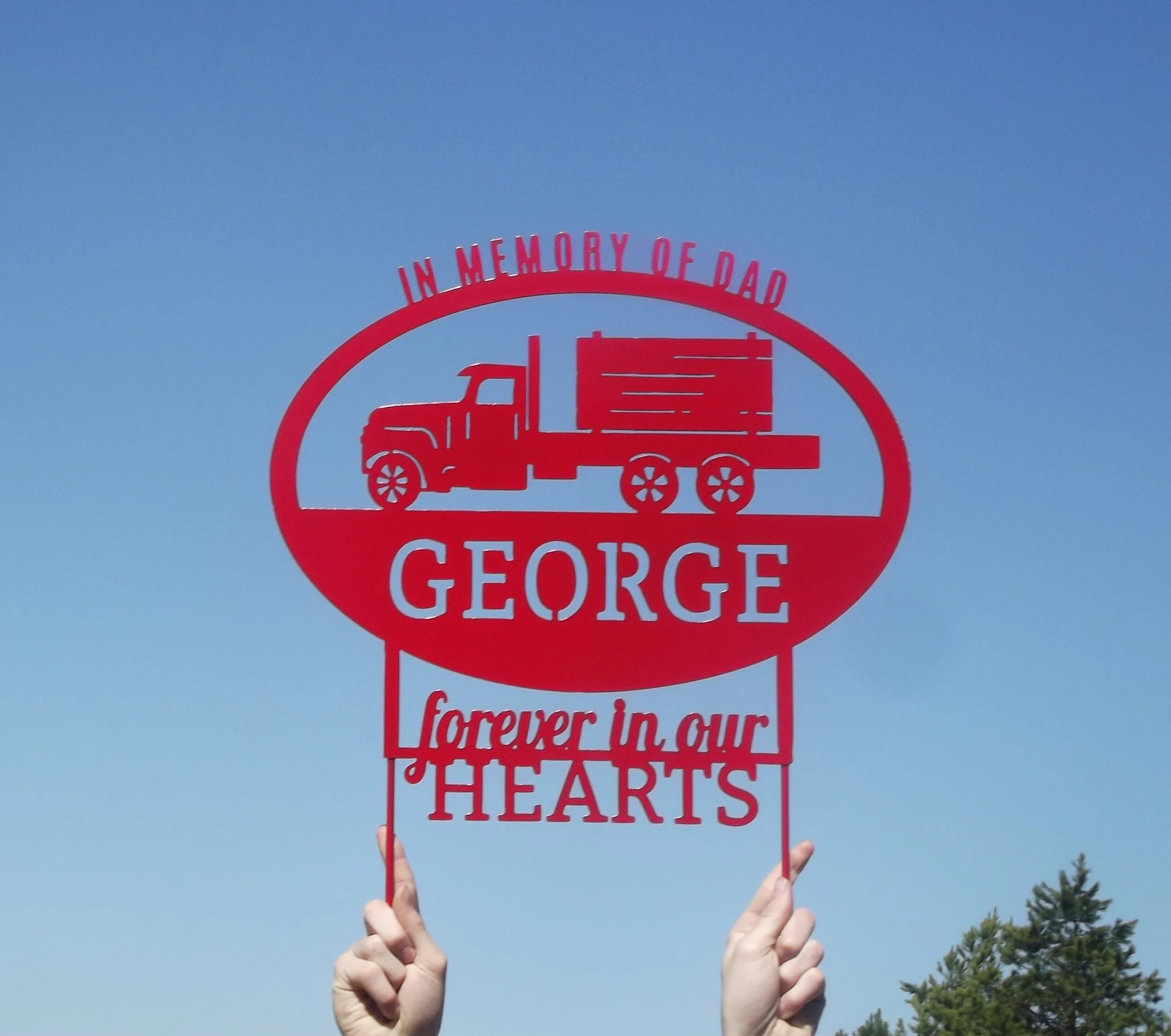 Log Truck Memorial Heirloom Metal Sign — Gen2Come Metals