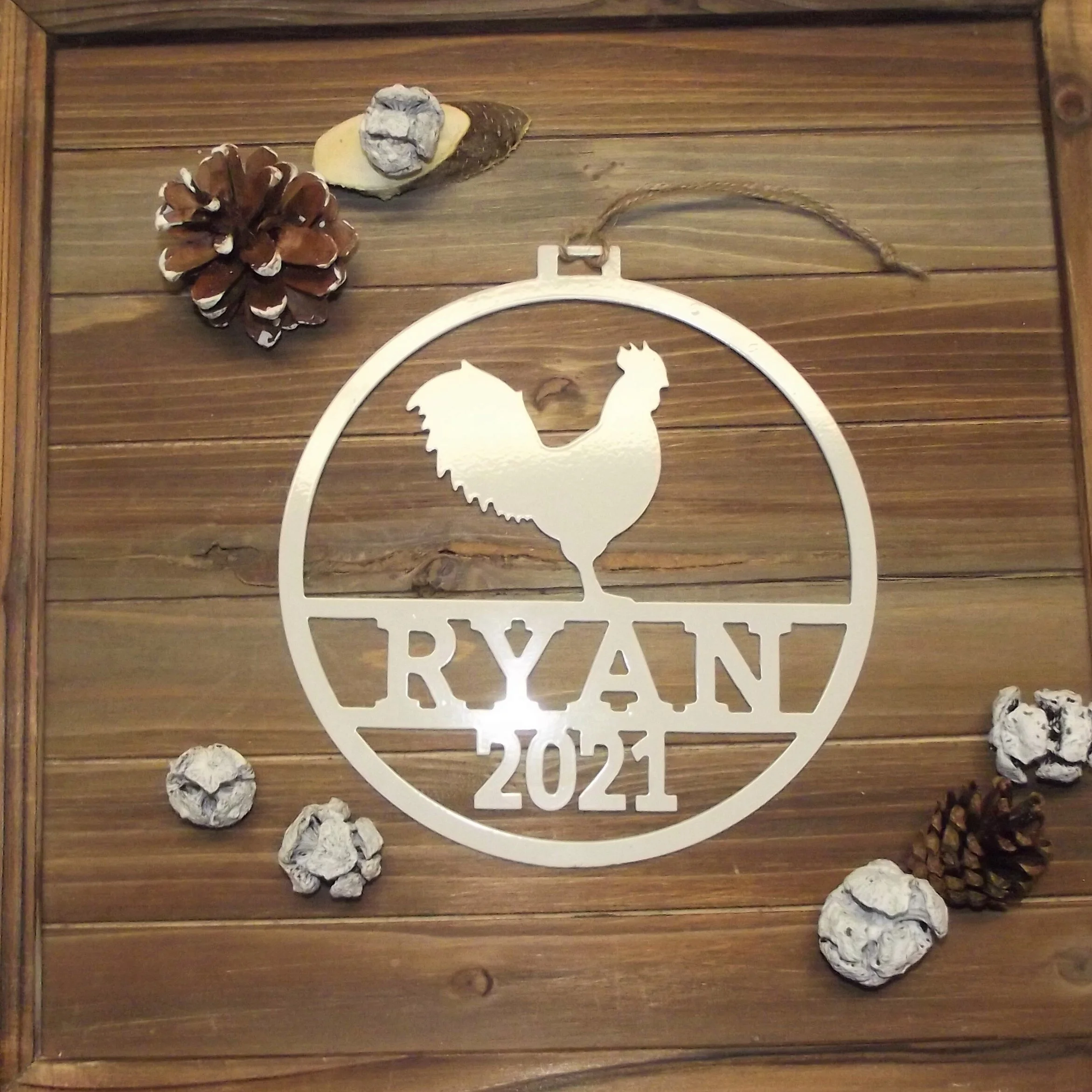 Farmhouse Rooster Heirloom Metal Ornament — Gen2Come Metals