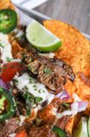 EASY Loaded Beef Barbacoa Nachos Recipe — Be Greedy Eats | Where Food ...