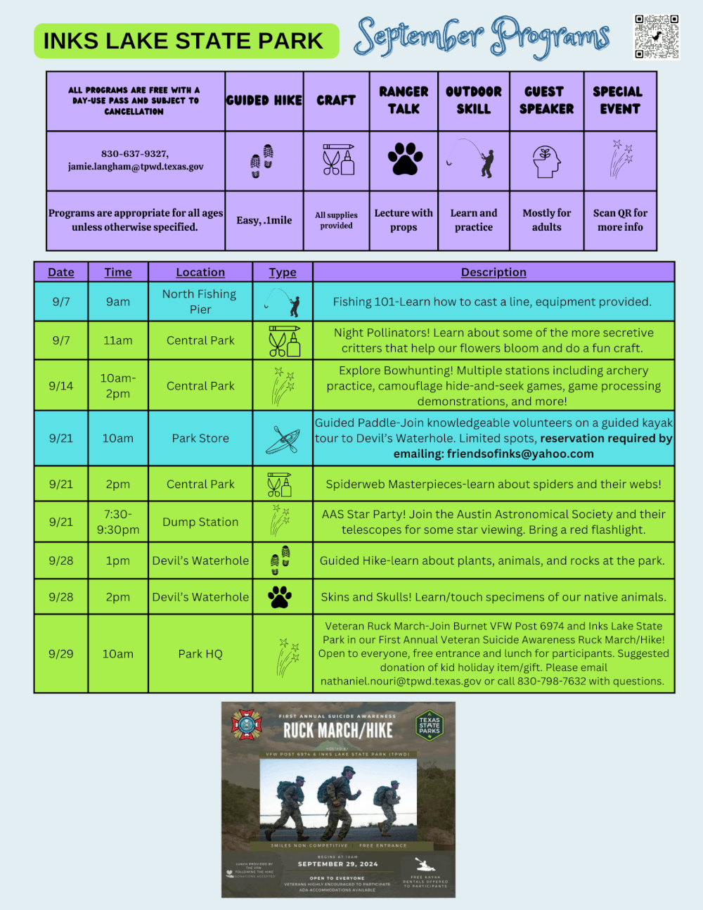 Inks Lake State Park September Programs - Spiderweb Masterpieces & AAS ...