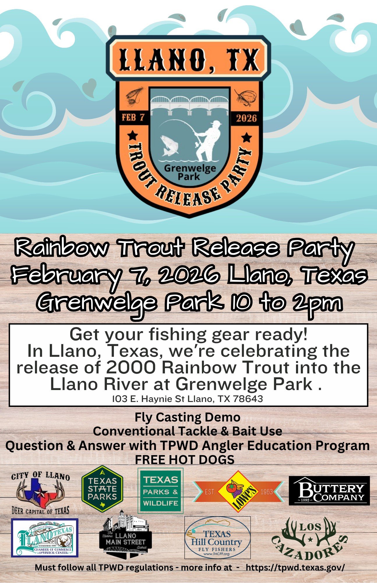 Llano River TPWD Trout Release - Grenwelge Park , Llano — Untitled