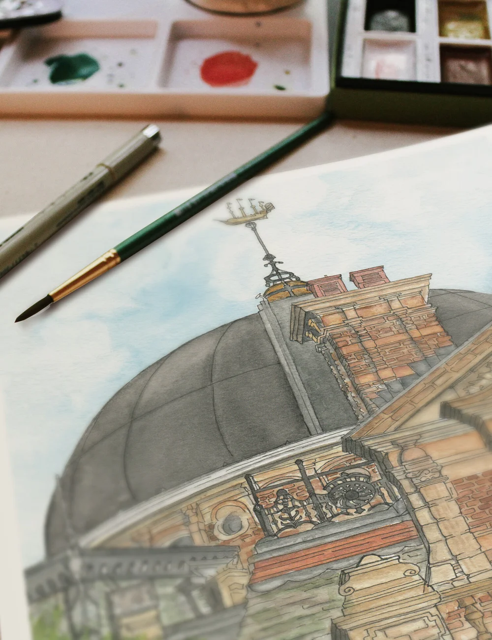Custom Home Portrait - watercolour art commission — Heather Victoria Design