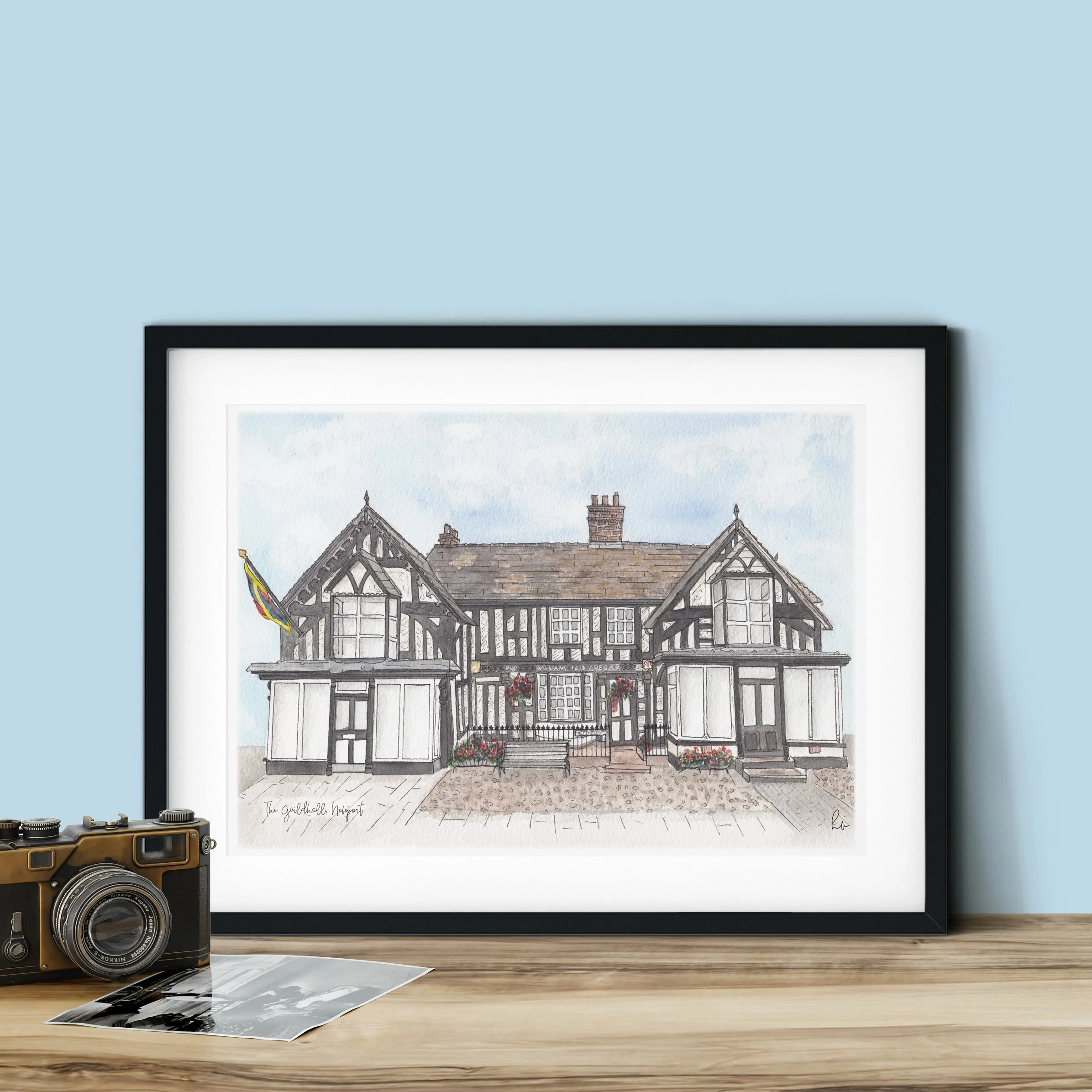 Custom Home Portrait - watercolour art commission — Heather Victoria Design