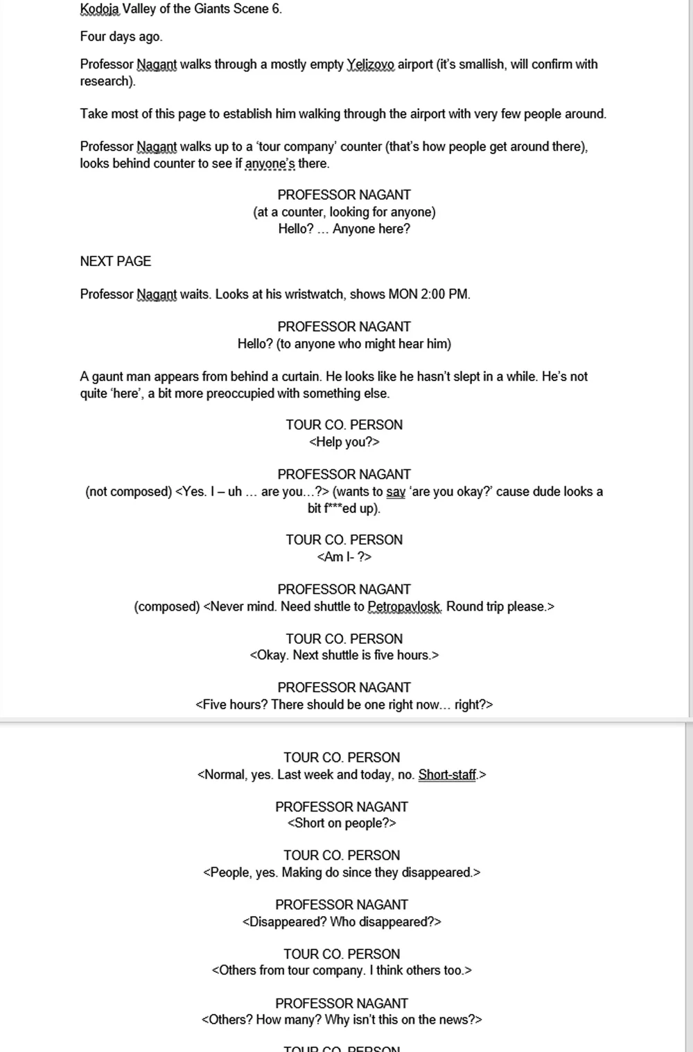 Comic Scripts - Examples — keith r foster