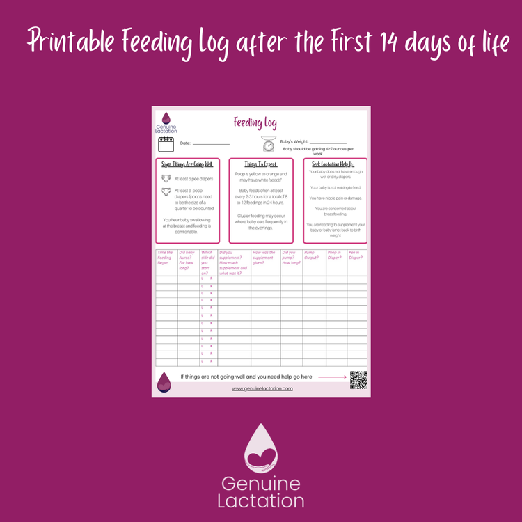 Using a Written Infant Feeding Log — Genuine Lactation