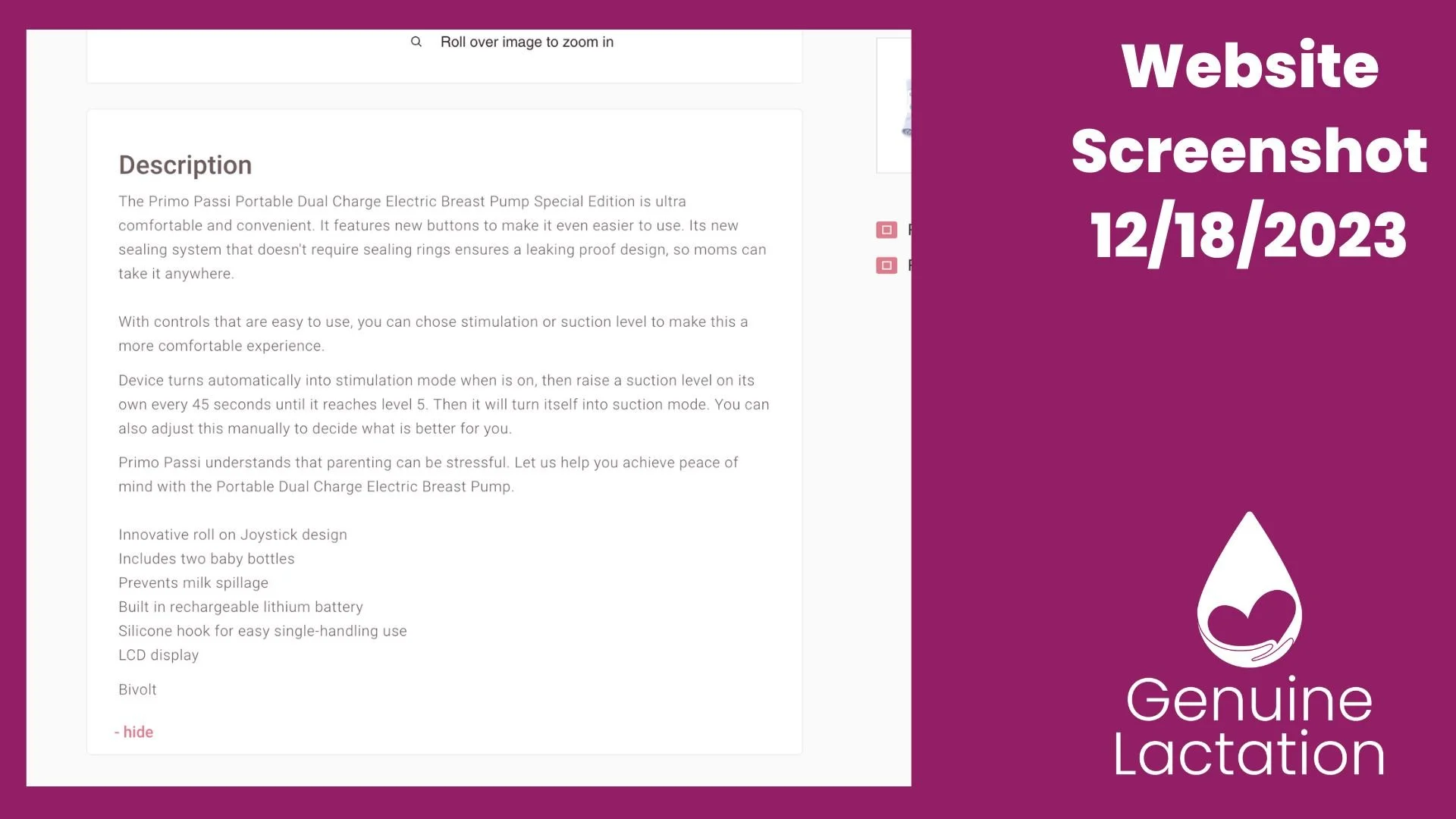 Primo Passi Pump Review — Genuine Lactation