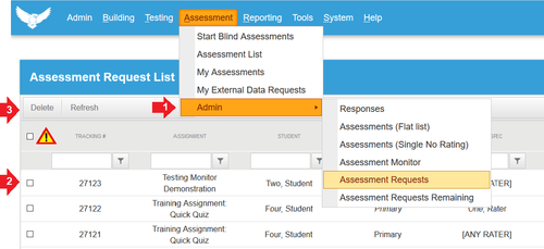 OWL Assessments Menu Help | Publish, Responses, Blind Rating, Proctor ...