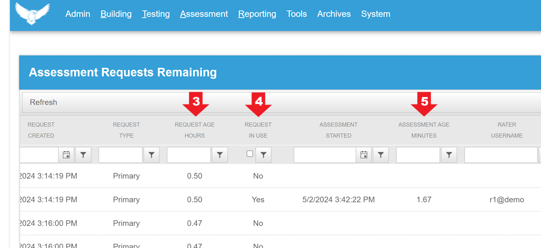 OWL Assessments Menu Help | Publish, Responses, Blind Rating, Proctor ...