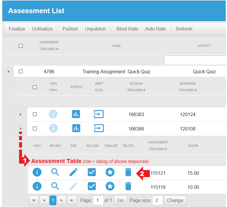 OWL Assessments Menu Help | Publish, Responses, Blind Rating, Proctor ...