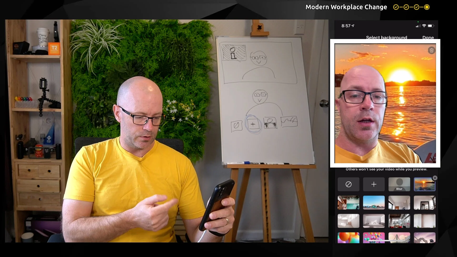 Change your background for a Microsoft Teams meeting on mobile — Modern ...