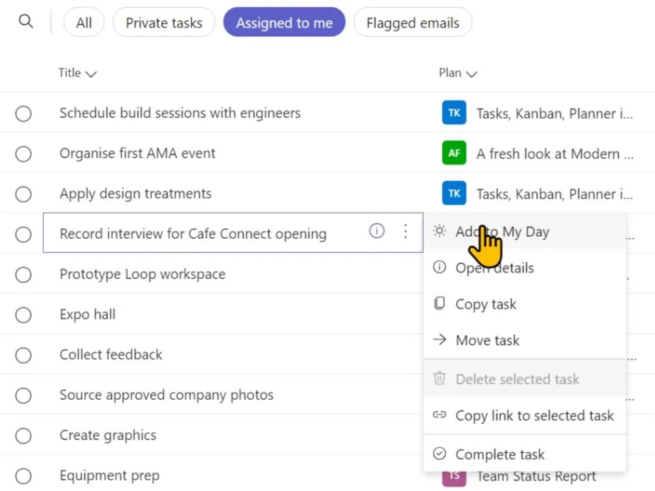 Update your tasks in Planner — Modern Work Mentor