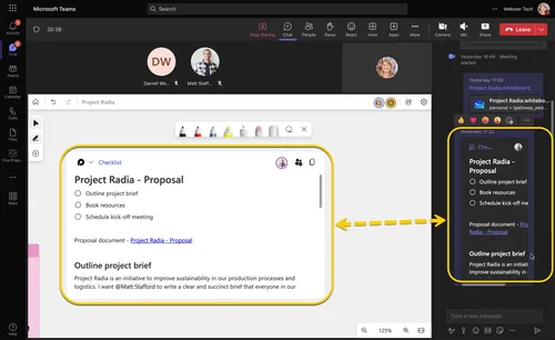 Microsoft Loop components in Word Online and Microsoft Whiteboard ...