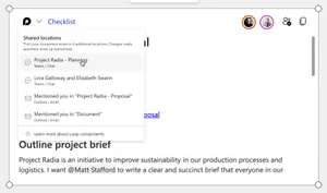 Microsoft Loop components in Word Online and Microsoft Whiteboard ...
