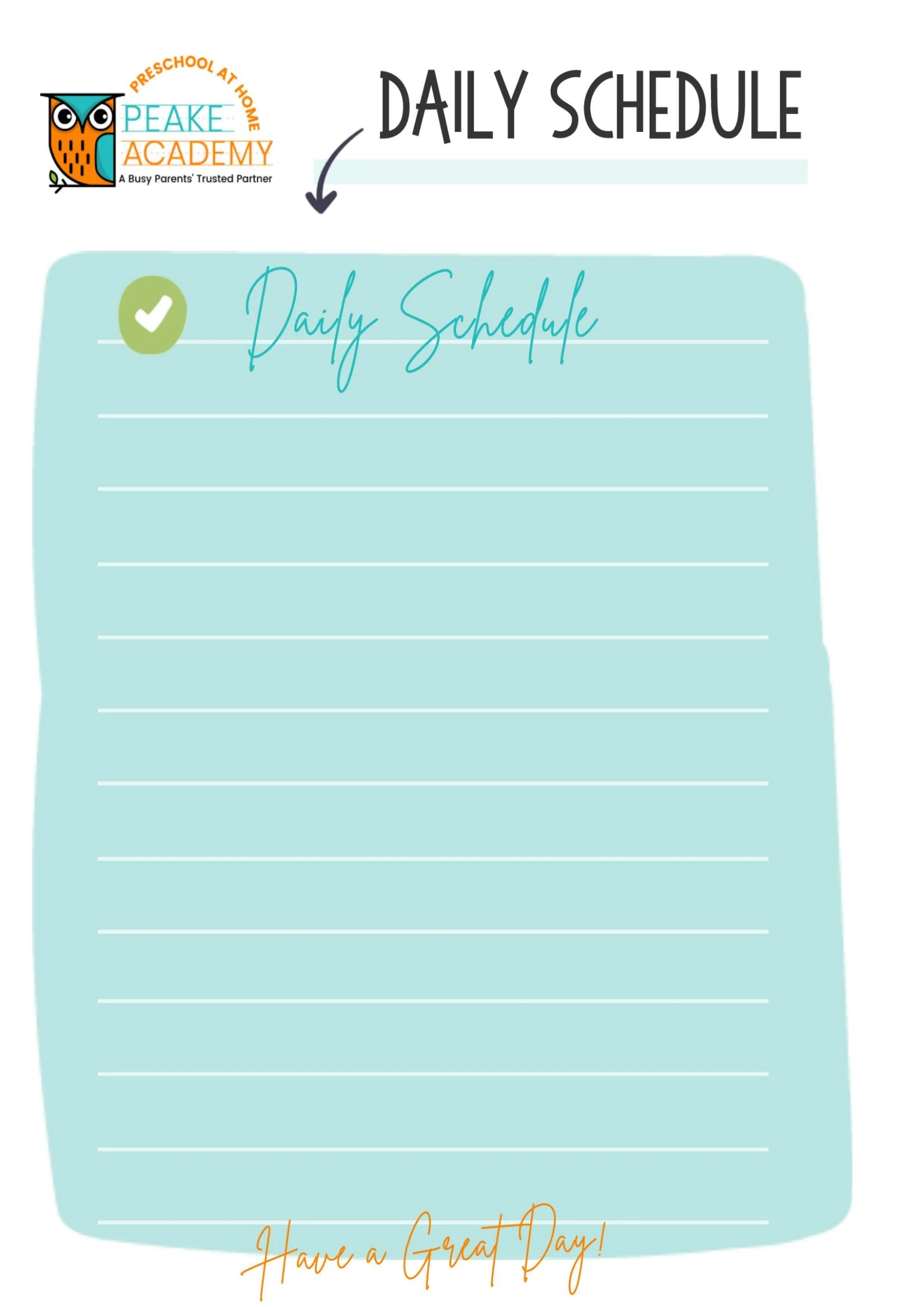 5 Steps for Creating a Daily Schedule for your Child — Peake Academy