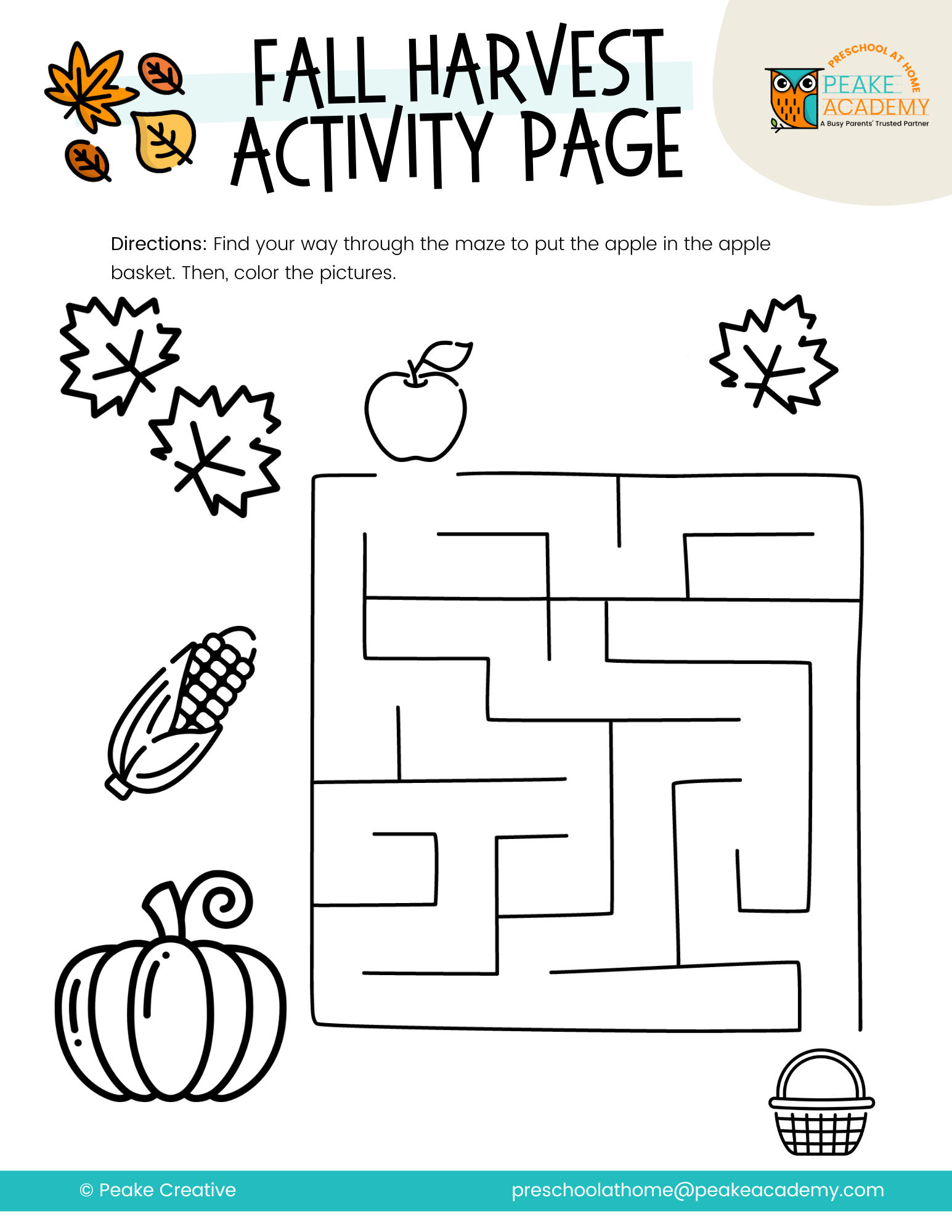 Teaching Children About Fall Harvest — Peake Academy