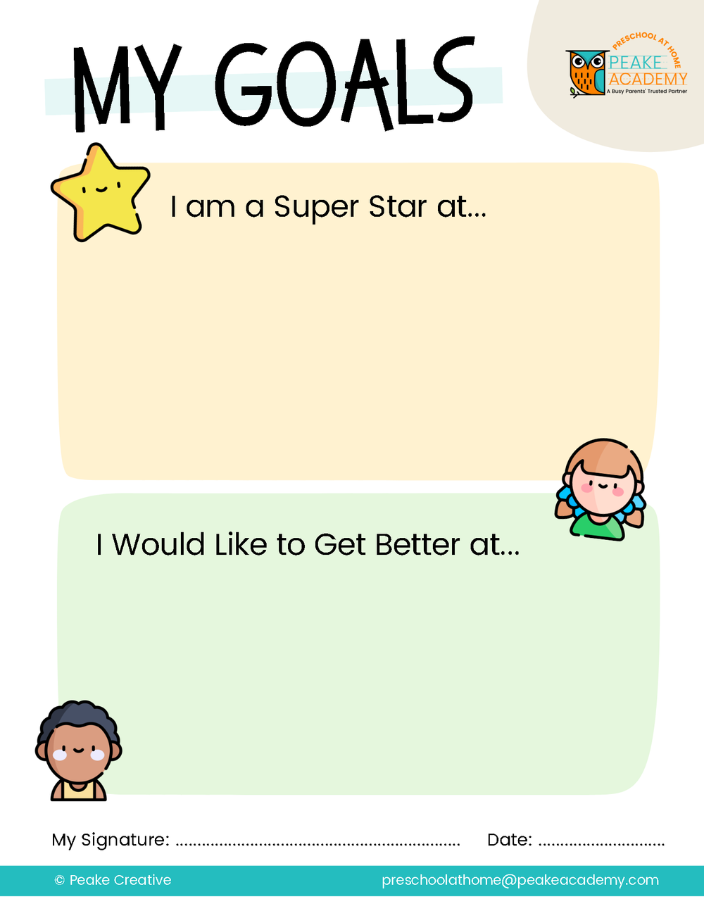 Follow these 4 Steps to Help your Preschooler Set Goals — Peake Academy