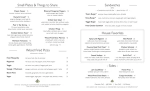 Menus — WOODEN CITY TACOMA