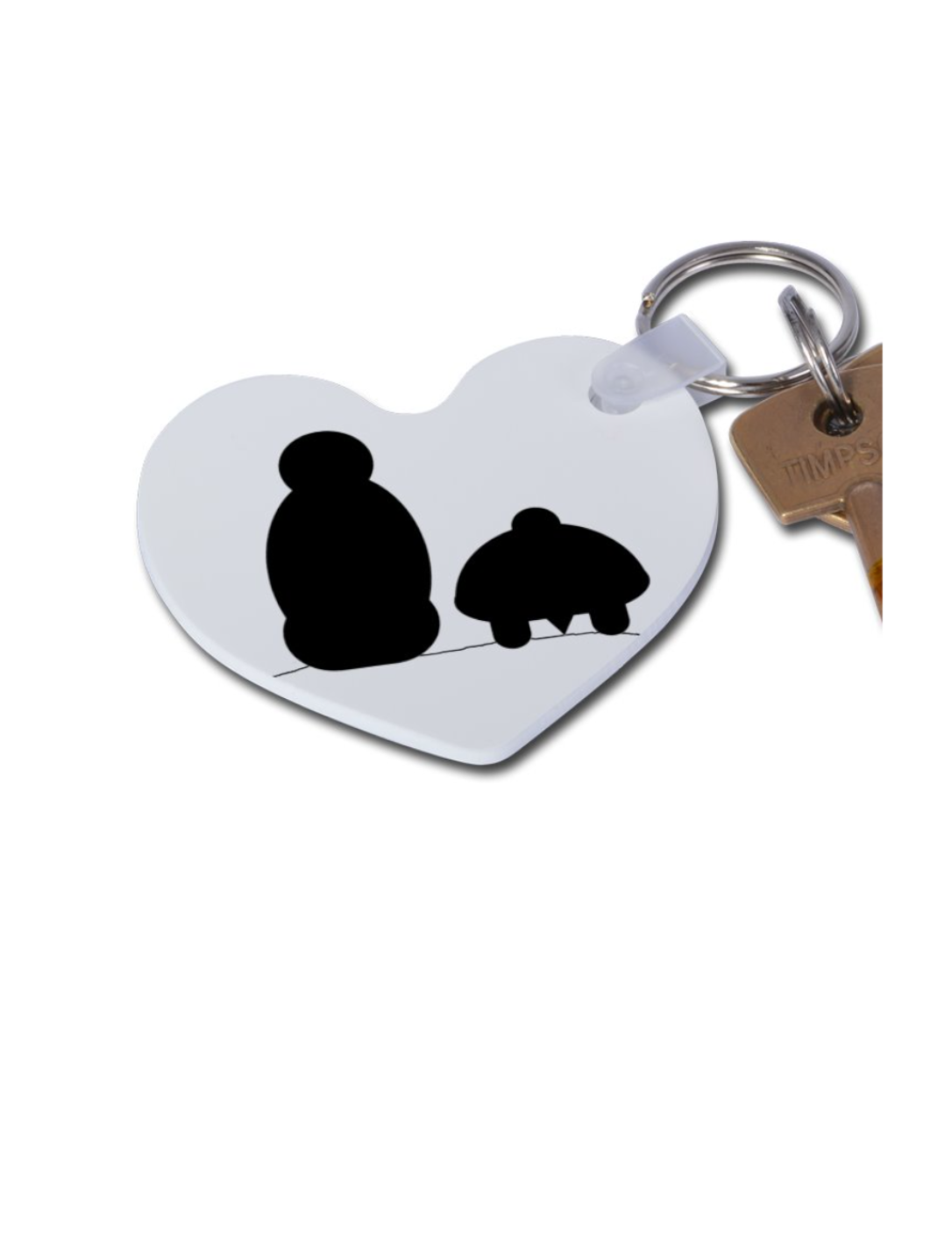 Silhouette Tortoise Keyring — HappyTortoises