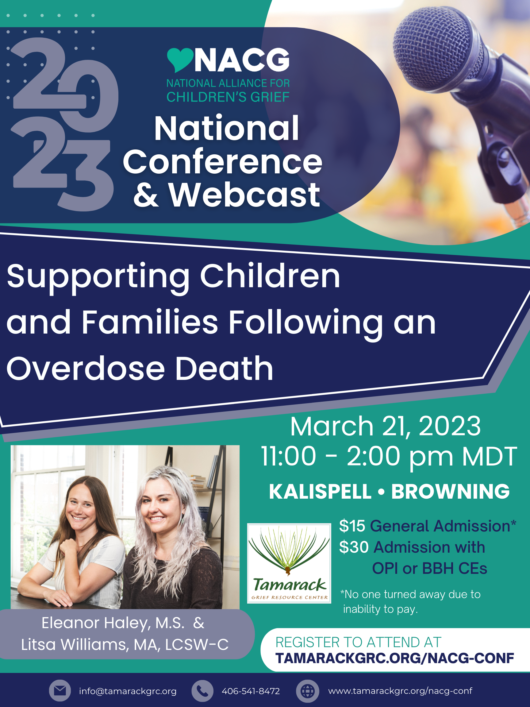 NACG Conference: Supporting Children & Families Following an Overdose Death — Tamarack Grief ...