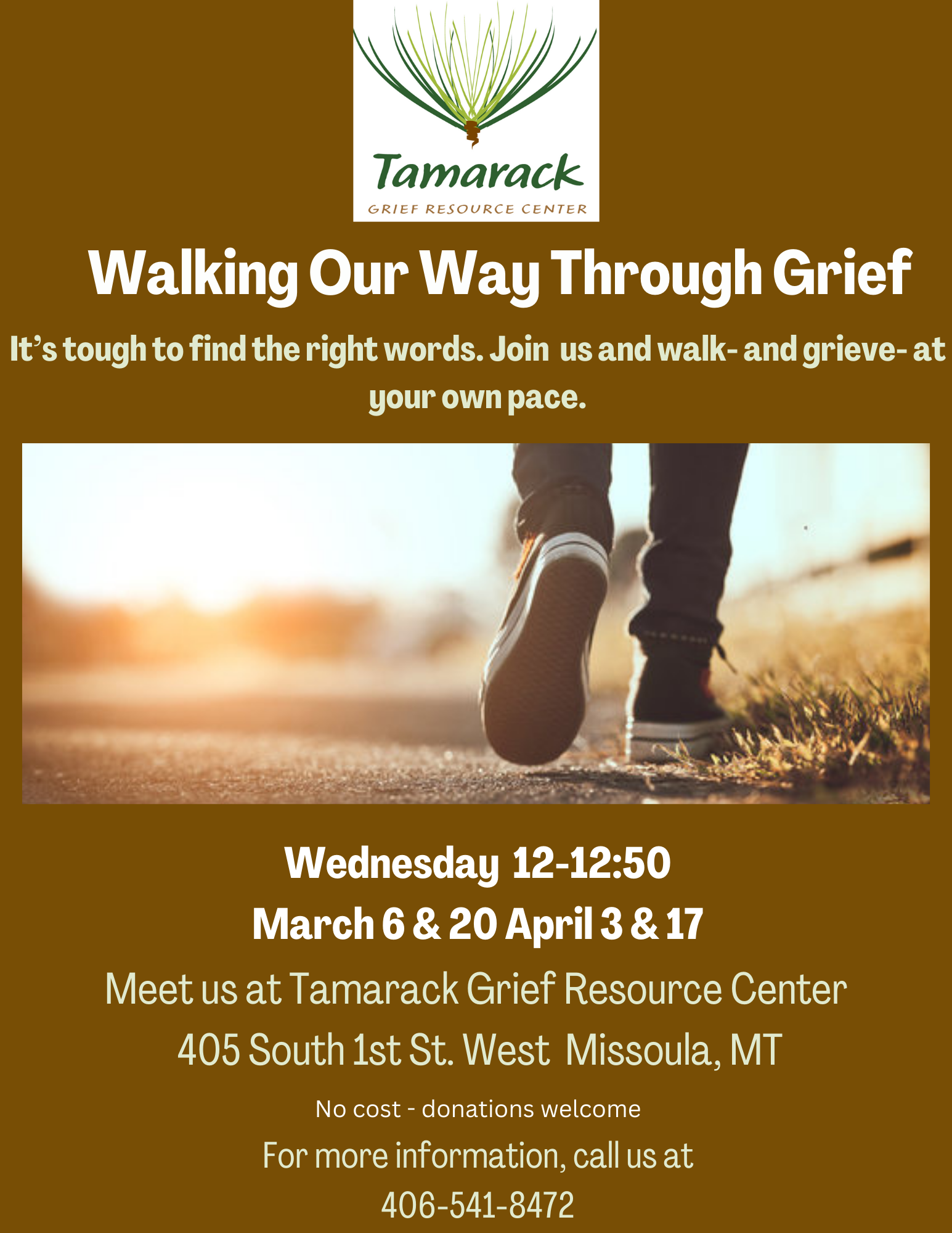 Walking Our Way Through Grief (Missoula) — Tamarack Grief Resource Center