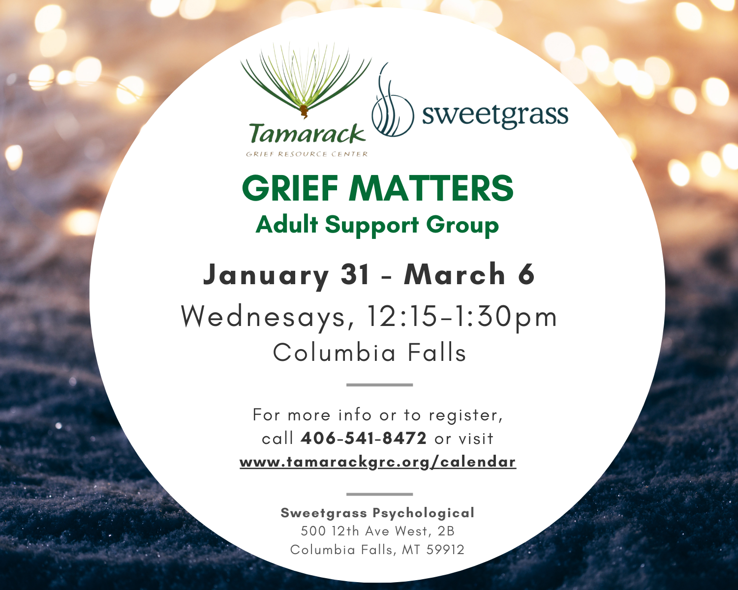 Support Groups — Tamarack Grief Resource Center