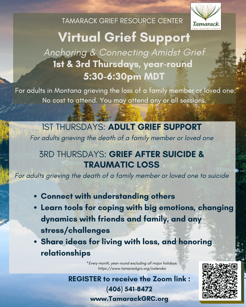 Virtual: Grief After Suicide & Traumatic Loss — Tamarack Grief Resource ...