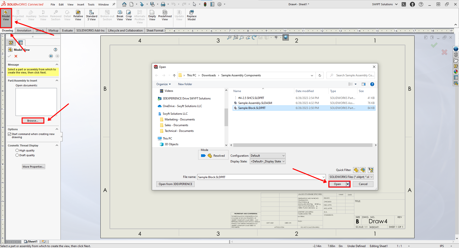 How to Create a Drawing in SOLIDWORKS - SWYFT Solutions