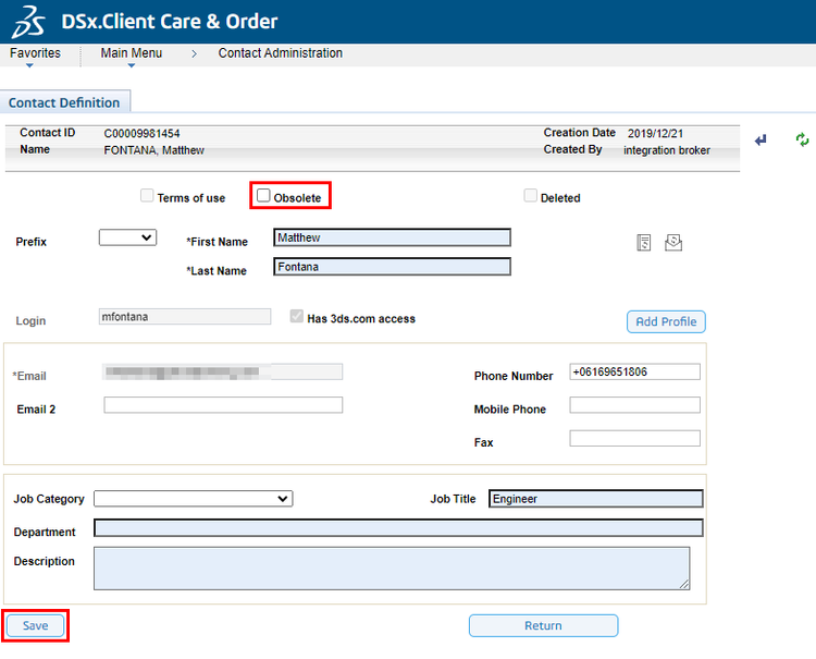 How to Manage Contacts in DSx.Client Care & Order - SWYFT Solutions