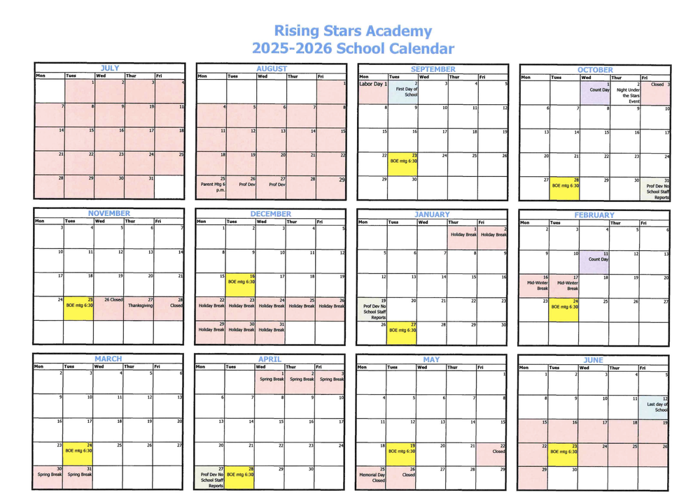 Rising Stars Academy School Info | Calendars, Menus & Resources ...