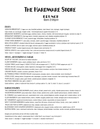 Menu — The Hardware Store