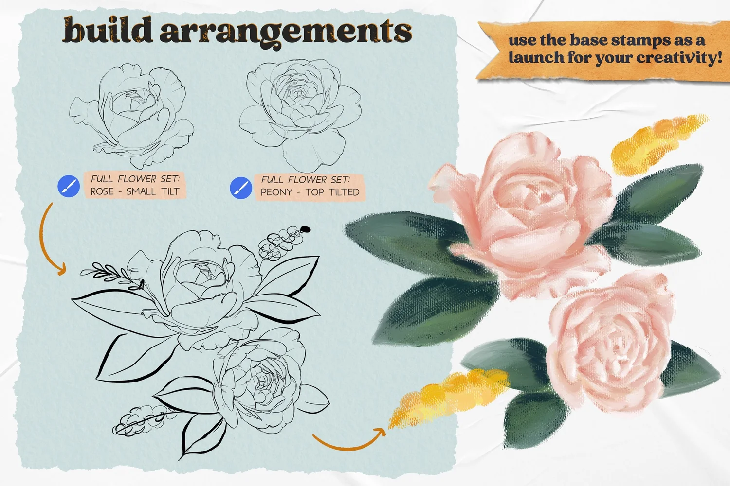 Flooded Watercolor Brushes for Procreate — wooly pronto