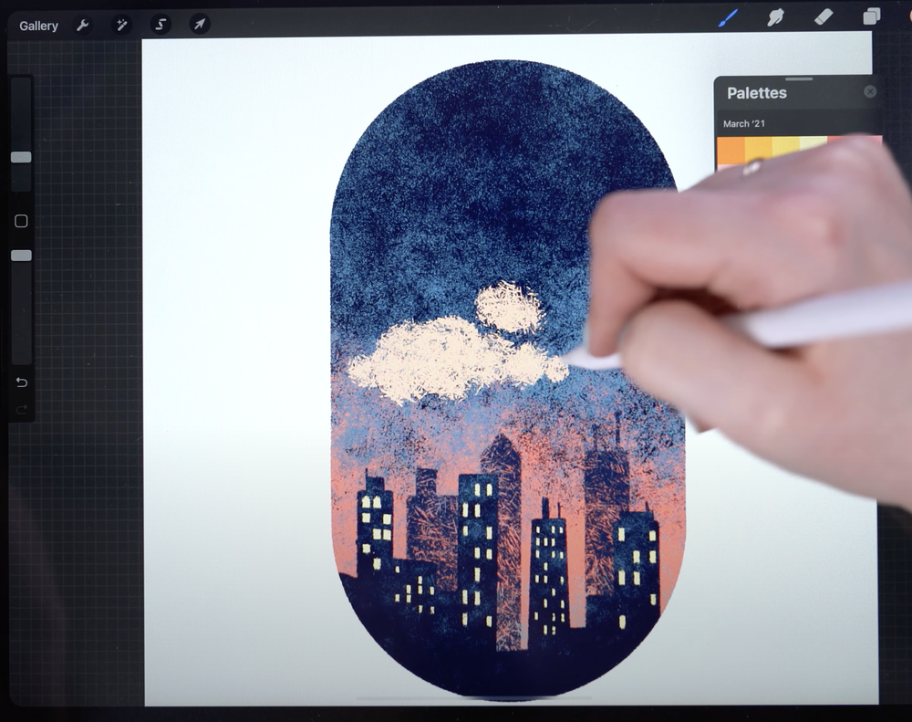 Step-by-Step Procreate Tutorial: Textured City Landscape — wooly pronto