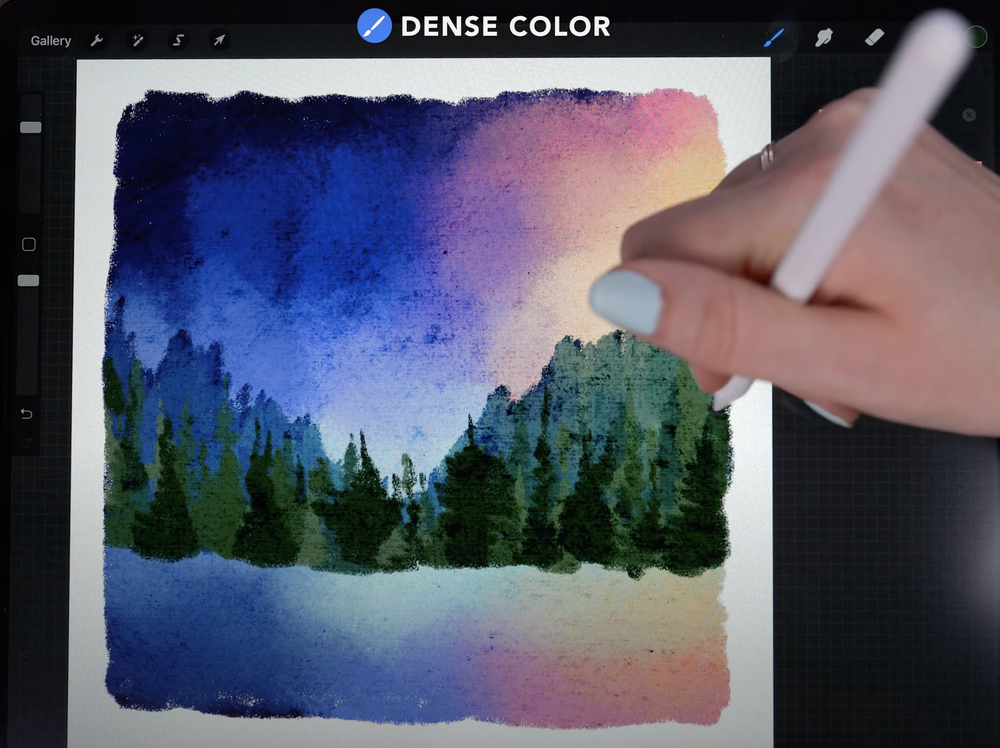 Beginner Procreate Landscape Tutorial — wooly pronto
