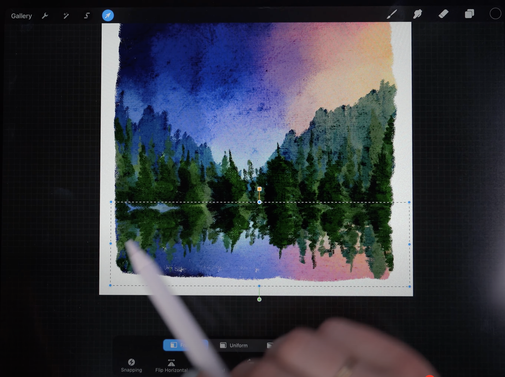 Beginner Procreate Landscape Tutorial — wooly pronto