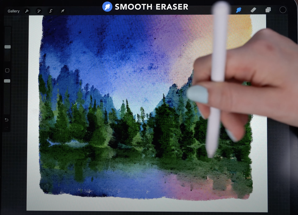 Beginner Procreate Landscape Tutorial — wooly pronto